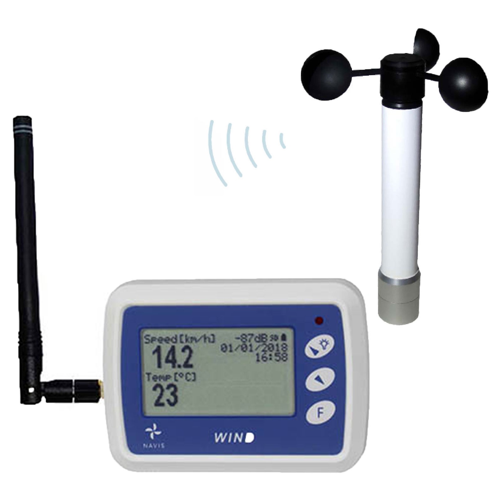 Navis Wireless Anemometer Logger Wind Speed WL 12X/WS